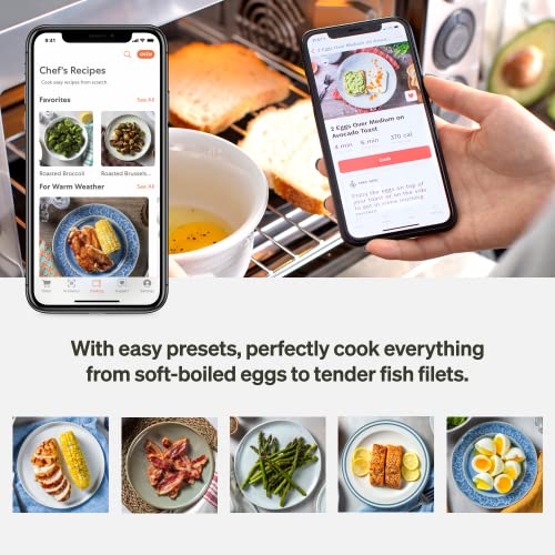 Tovala Smart Oven Pro, 6-in-1 Countertop Convection Oven - Toast, Steam, Air Fry, Bake, Broil, and Reheat - Smartphone Control Steam & Air Fryer Oven Combo - With Meal Subscription Credit ($50 Value)