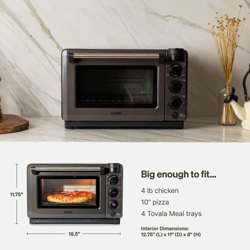 Tovala Smart Oven Pro, 6-in-1 Countertop Convection Oven - Toast, Steam, Air Fry, Bake, Broil, and Reheat - Smartphone Control Steam & Air Fryer Oven Combo - With Meal Subscription Credit ($50 Value)