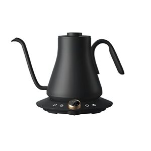 cocinare electric gooseneck kettle with temperature control, pour over coffee & tea, 1200w 180-sec quick boil time, 600g ultra light, 0.9l, black