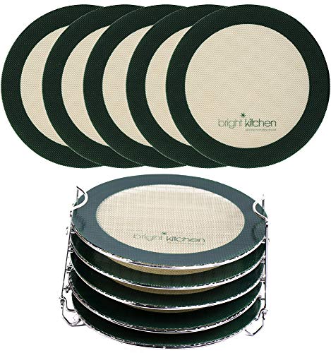 5 Dehydrating Sheets Compatible With Ninja Foodi Dehydrator - 8" Circle Non Stick Drying Herbs Chips Fruit Leather Jerky Food Liner Mats Pressure Cooker