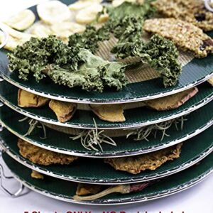 5 Dehydrating Sheets Compatible With Ninja Foodi Dehydrator - 8" Circle Non Stick Drying Herbs Chips Fruit Leather Jerky Food Liner Mats Pressure Cooker