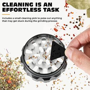 Herb and Spice Manual 2.5 Inch Pocket Grinder | Durable Lightweight and Portable Herb Grinder for use At Home and On The Go