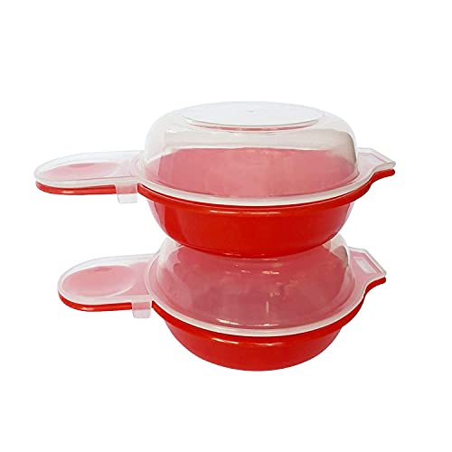 FOSUTOU Microwave egg cooker, 2 sets egg cooking tool making TWO eggwich one time perfectly within just one minute with gourmet recipe included