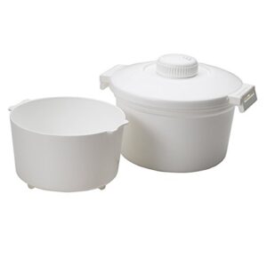 nordicware microwave rice cooker cup cookware, 8.5, white