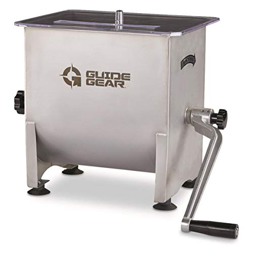 Guide Gear Stainless Steel Manual Meat Mixer Hand Tool Mixing Machine, 17 lb-4.2 Gallon Capacity, 4.2 Gallon Capacity