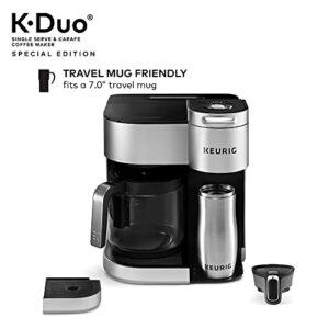 Keurig K-Duo Special Edition Coffee Maker, Silver & Under Brewer Storage Drawer, Coffee Pod Storage, Holds Upto 35 K-Cup Pods, Black