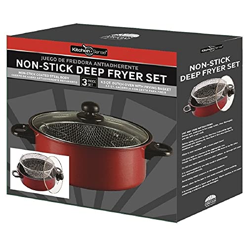 J&V TEXTILES 3-Piece Deep Fryer Set