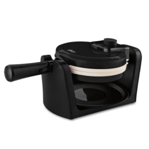 Oster Titanium-Infused DuraCeramic Flip Waffle Maker, Black (CKSTWFBF10W-TECO)