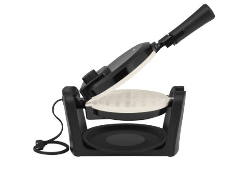 Oster Titanium-Infused DuraCeramic Flip Waffle Maker, Black (CKSTWFBF10W-TECO)