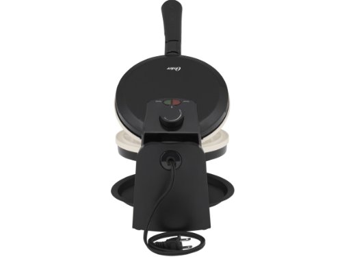 Oster Titanium-Infused DuraCeramic Flip Waffle Maker, Black (CKSTWFBF10W-TECO)