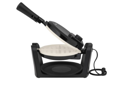 Oster Titanium-Infused DuraCeramic Flip Waffle Maker, Black (CKSTWFBF10W-TECO)