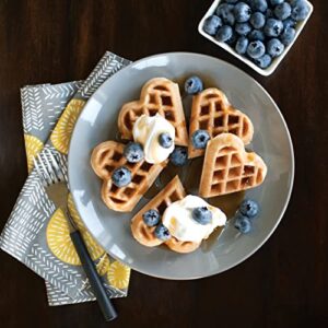 Nordic Ware 01705 Sweetheart Waffler, Cast-Aluminium Pan, Heart Shaped, Mini Waffle Maker, Black