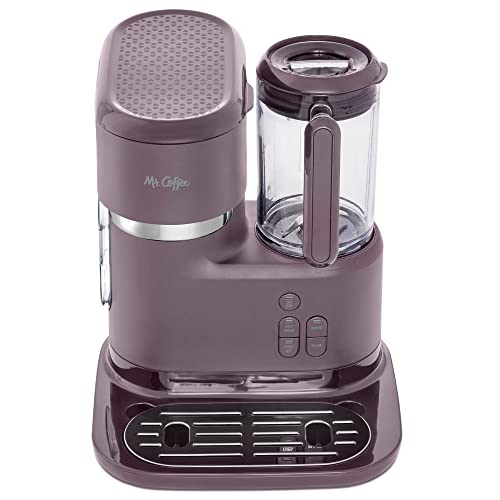 Mr. Coffee Single-Serve 3 in 1 Frappe, Iced, and Hot Coffee Maker and Blender with Reusable Filters, Tumblers, and Recipe Book, Lavender