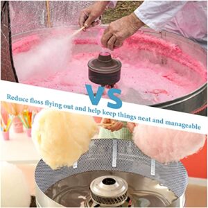 Cotton Candy Mesh and Clip Stabilizer Kit Cotton Candy Machine Parts with 4 Pieces Stainless Steel Clips Cotton Candy Machine Supplies for Most Cotton Candy Machine Candy Floss Maker 20 Inch Bowls