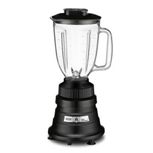 waring commercial bb155 basic bar countertop blender, 44 oz, black