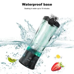 Portable Blender, YKSINX Smoothies Blender, 20 oz Personal Blender for Shakes and Smoothies with USB Rechargeable Travel Sports Blender Bottle Black