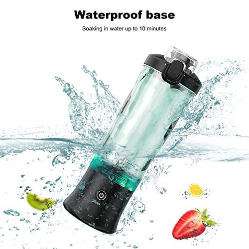 Portable Blender, YKSINX Smoothies Blender, 20 oz Personal Blender for Shakes and Smoothies with USB Rechargeable Travel Sports Blender Bottle Black