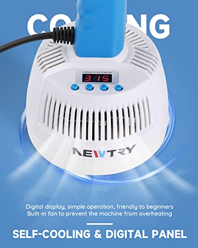 NEWTRY Induction Sealer Heat Handheld Sealing Machine Diameter 0.79’’-3.94’’ Electromagnetic Manual Power & Time Adjustable for Plastic Glass Bottles Caps(110V US Plug)