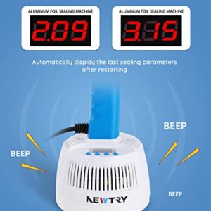 NEWTRY Induction Sealer Heat Handheld Sealing Machine Diameter 0.79’’-3.94’’ Electromagnetic Manual Power & Time Adjustable for Plastic Glass Bottles Caps(110V US Plug)