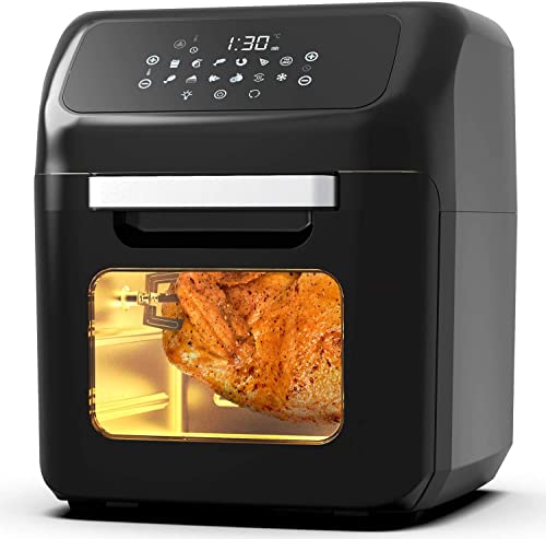 Pro Breeze 12.7 Quart Air Fryer Oven - Large Air Fryer Toaster Oven, 12 Cooking Modes including Rotisserie & Food Dehydrator, 19 Accessories