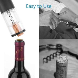 GOSCIEN Electric Wine Opener, Automatic Electric Wine Bottle Corkscrew Opener, Rechargeable Stainless Steel Cordless Electric Wine Bottle Opener Gift Set with Foil Cutter, USB Charging Cable