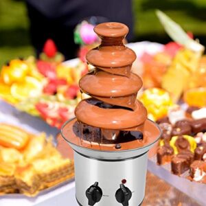 Micnaron 32 Ounce Chocolate 304 stainless Steel Chocolate Pro Fountain.2 lb Capacity Chocolate Fondue Fountain,4 Tiers Electric Chocolate Fountain for Party