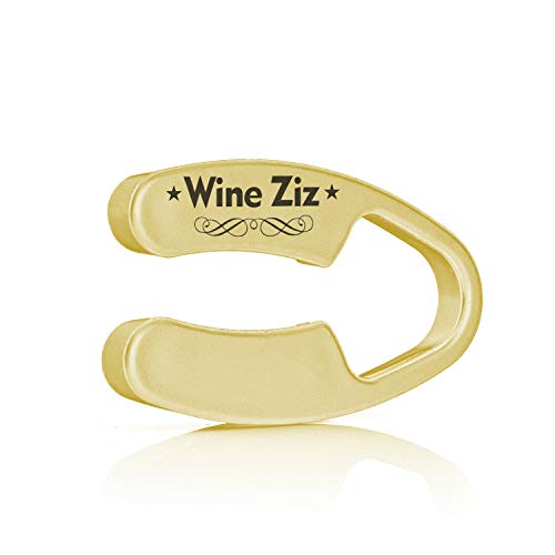 Wine Ziz Amazingly Simple Wine Opener with Foil Cutter Gift Set for Wine Lovers | Wine Pump Air Pressure Wine Bottle Opener Easy Cork Remover Corkscrew | Wine Bottle Openers (Gold, 1)