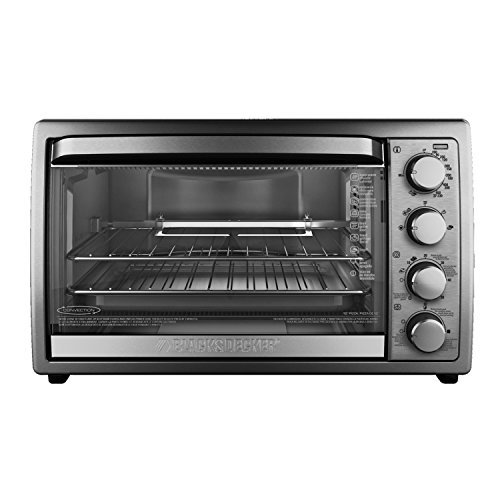 Black+Decker WCR-076 Rotisserie Toaster Oven, 9X13, Stainless Steel