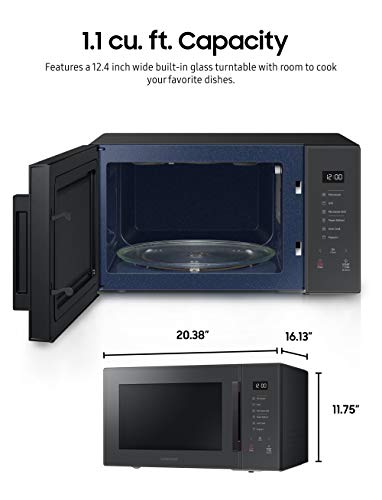 Samsung MG11T5018CC Countertop Oven with 1.1 Cu. Ft. Capacity Element Counter Top Grill Microwave, Charcoal