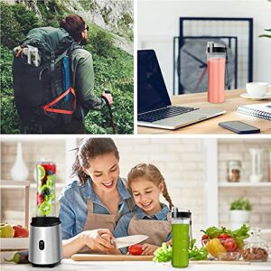 Personal Shakes Smoothies Blender juicer - Small Frozen Food and Vegetable Fruit Electric Mix Processor with 2x600 Juicer Cup and One Grind Bottle & Kitchen Travel