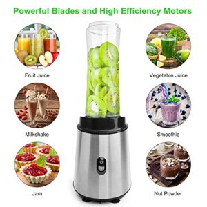 Personal Shakes Smoothies Blender juicer - Small Frozen Food and Vegetable Fruit Electric Mix Processor with 2x600 Juicer Cup and One Grind Bottle & Kitchen Travel