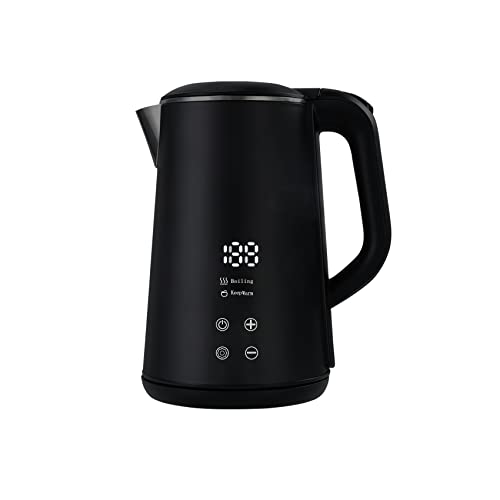 Murasakino Electric Kettle,Electric Kettle Temperature Control,Touch Screen Control, 12 Hour Keep Warm Function,Electric Kettle with Temperature Control,BPA Free Tea Kettle,Black