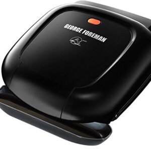 George Foreman GR0040B 2-Serving Classic Plate Grill, Black