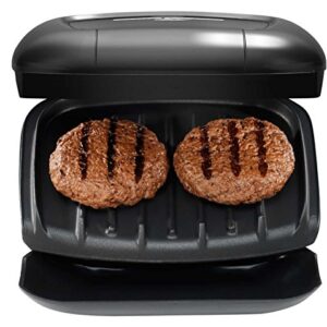 George Foreman GR0040B 2-Serving Classic Plate Grill, Black