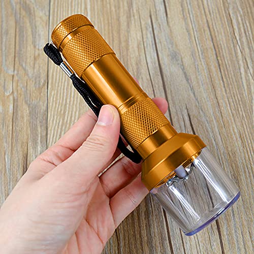 BLOCE Electric Grinder, Electric Grinder for Spice with Cleaning Brush and Spoon, Aluminum Alloy Portable Chopper Fine Grinder Kit(Batteries not included)