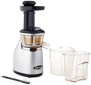 omega vertical low speed juicer, 150-watt, silver