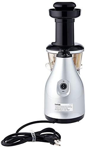 Omega Vertical Low Speed Juicer, 150-Watt, Silver