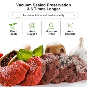 Vacuum Sealer Bags for Food - ITRUSOU 9-Layer Seal a Meal Bags with BPA Free, 4 Rolls 8"&11" Heavy Duty Vacuum Seal Bags for Food Saver or Sous Vide Meal Prep Bags