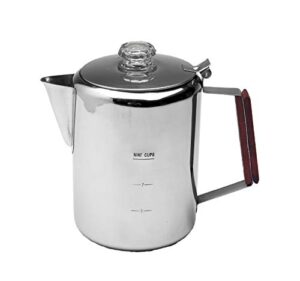 texsport 9 cup stainless steel percolator coffee maker for outdoor camping