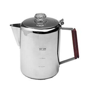 Texsport 9 Cup Stainless Steel Percolator Coffee Maker for Outdoor Camping