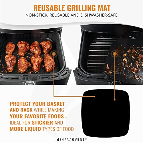 Air Fryer Skewer Rack Grate Compatible with Cosori, Chefman, Philips and more, Double Rack Kabob Airfryer Accessories for Bella, Dash, Nuwave® Brio, Multi-Purpose Stainless Steel