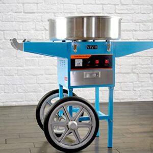 VIVO Blue Electric Commercial Cotton Candy Machine, Candy Floss Maker with Cart CANDY-V002B