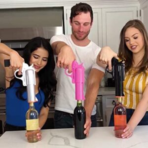 WineOvation Electric Gun Wine Opener (Black) - Open your Wine Bottle fast and without hassle - Great Gifts for Gun Enthusiasts and Wine Lovers