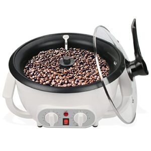 upgrade coffee roaster machine for home use, 110v household electric coffee bean roaster with timer 1200w roasting machine peanut bean home coffee roaster