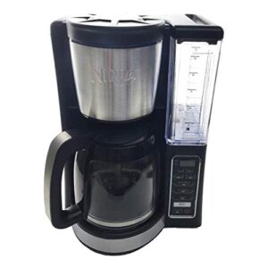 ninja ce200 12 cup programmable coffee maker with 60 ounce reservoir and thermal flavor extraction, black (renewed)