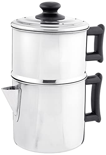 Lindy's Stainless Steel Drip Coffee Maker With Protective Plastic Handles