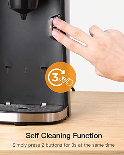 Coffee Maker, 3 in 1 Coffee & Tea Maker for K Cup, Loose Leaf Tea & Ground Coffee Compatible, with Fast & Fresh Brewed, 8 to 14 Oz. Brew Sizes and Self Cleaning Function