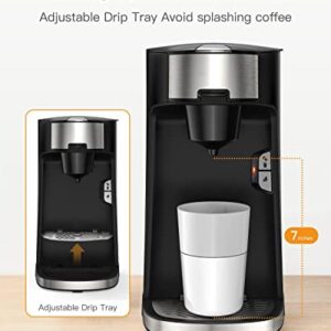 Coffee Maker, 3 in 1 Coffee & Tea Maker for K Cup, Loose Leaf Tea & Ground Coffee Compatible, with Fast & Fresh Brewed, 8 to 14 Oz. Brew Sizes and Self Cleaning Function