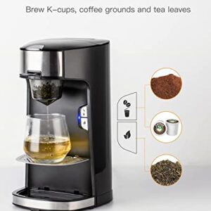 Coffee Maker, 3 in 1 Coffee & Tea Maker for K Cup, Loose Leaf Tea & Ground Coffee Compatible, with Fast & Fresh Brewed, 8 to 14 Oz. Brew Sizes and Self Cleaning Function