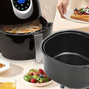 Air Fryer Inner Basket & Outer Basket for Power Air Fryer XL 5.3qt,Air Fryer Basket Set for Gowise USA Air Fryer 5.8qt,Non-Stick Fry Basket for Dash Deluxe 6qt Air Fryer,Air Fryer Accessories